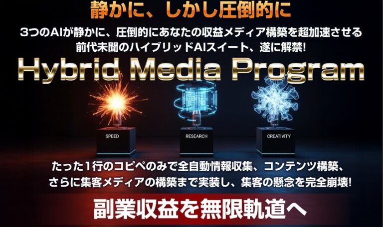 【HMP完全レビュー】石井健一のハイブリッドメディアプログラムで本当に稼げる？性能を100％以上引き出すために必須の限定特典付き！